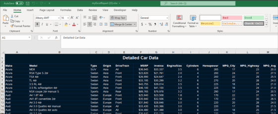 Creating A Microsoft Excel Report Using Sas Python And Sql Online Social Shop